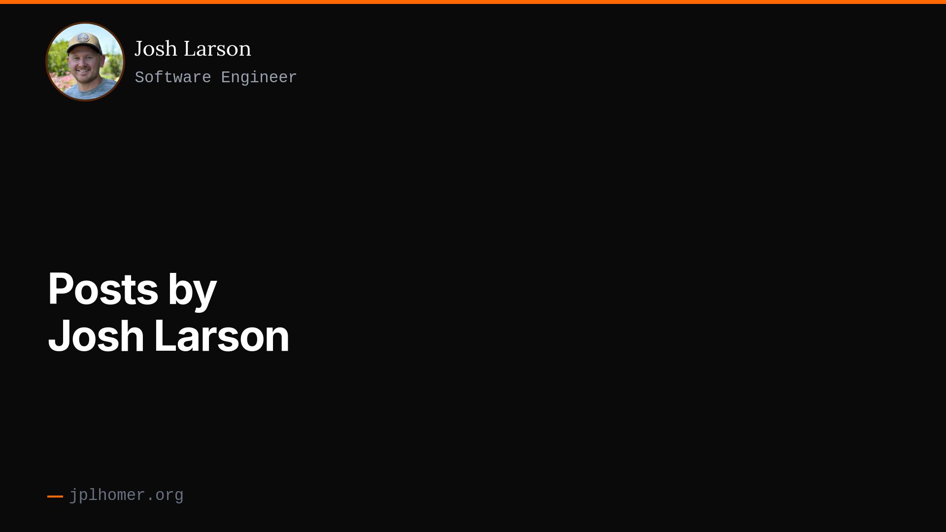 Posts by Josh Larson | Josh Larson